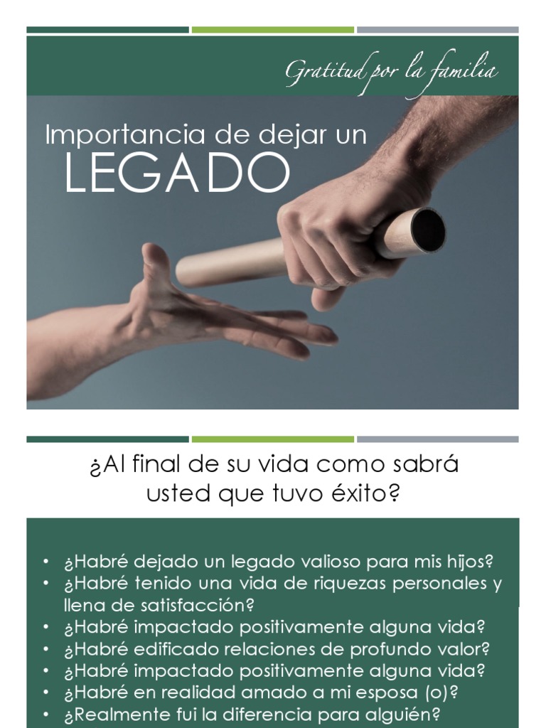 02 IMPORTANCIA DE DEJAR LEGADO - PDF | PDF | Biblia | Religión y creencia