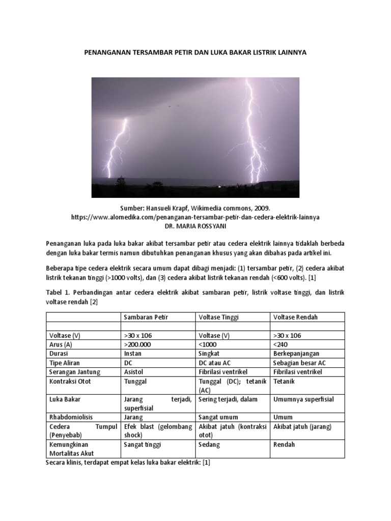 Askep Luka Bakar Sengatan Listrik Dan Petir | PDF