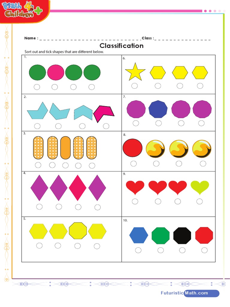 Different Shapes Worksheet | PDF