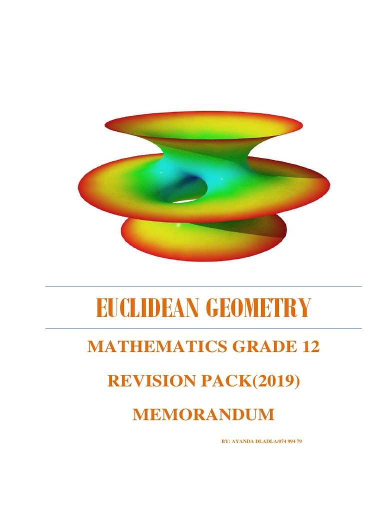 2019 Grade 12 Euclidean Geometry Memo | PDF | Geometry | Classical Geometry