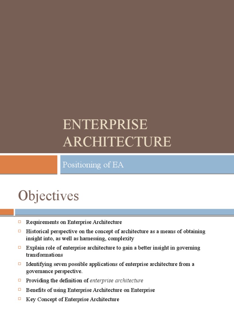 Enterprise Architecture: Governance & Strategy | PDF | Enterprise ...