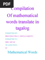 The Tagalog Word For Mathematics | PDF