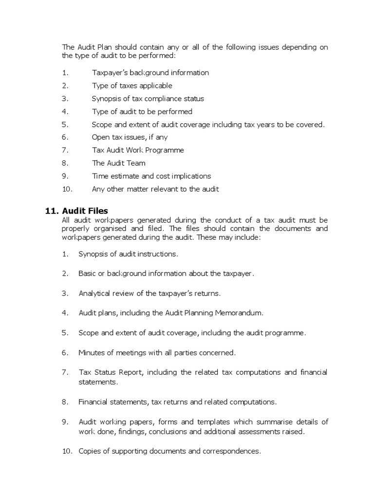 Tax Audit Processes | PDF | Audit | Taxes