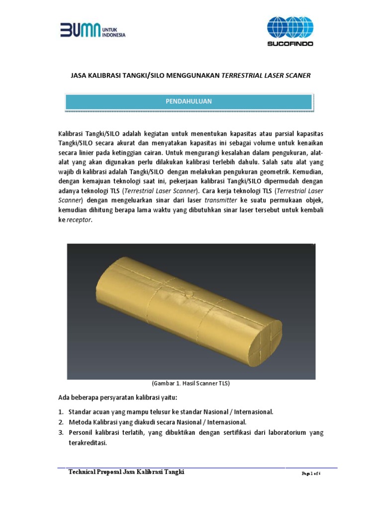 PROPOSAL Jasa Kalibrasi Tangki & SILO | PDF | Teknologi & Rekayasa