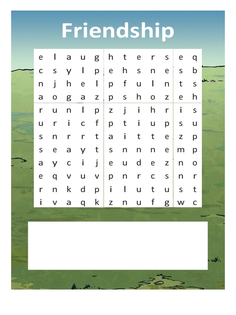 Friendship Word-Search - GL | PDF