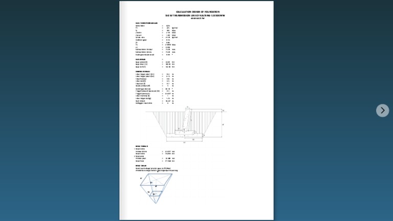 Calculation Sheet Pondasi Tower SUTT 150 KV | PDF