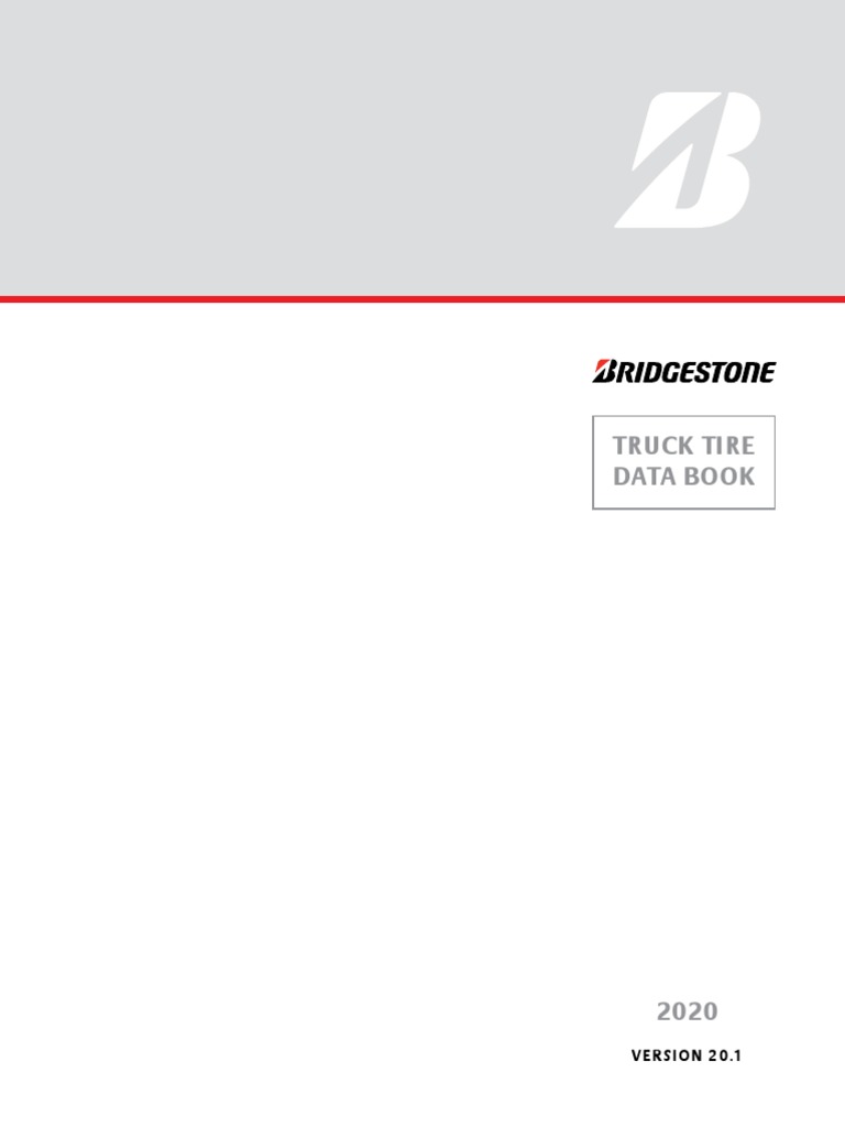 Bridgestone Truck Tire DataBook | PDF | Tire | Fuel Economy In Automobiles