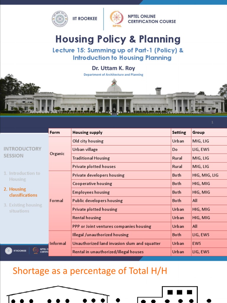 Housing Policy & Planning Overview | PDF | Policy | Economies