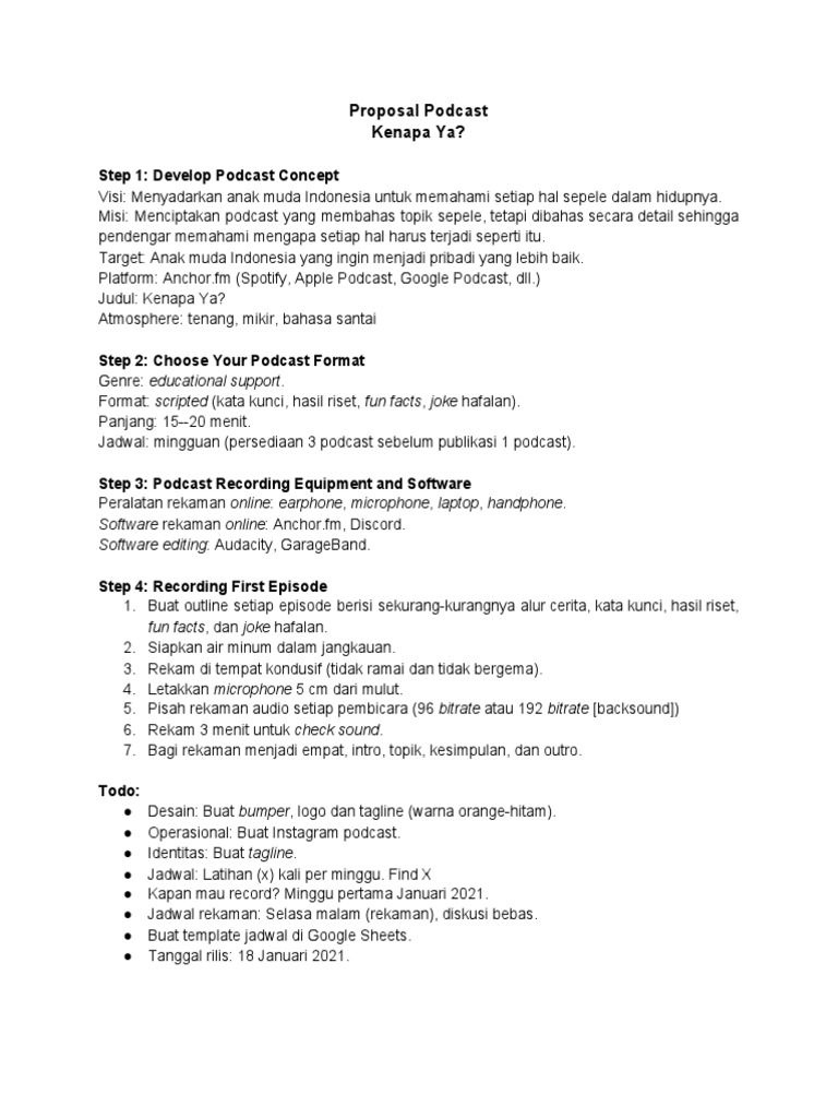 Proposal Podcast | PDF