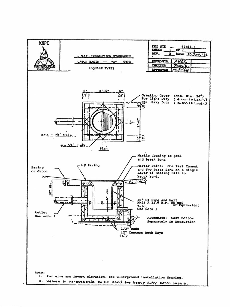 Catch Basin Standard | PDF