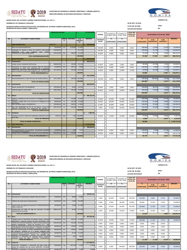 Tabla M3 | PDF | Tubería (transporte de fluidos) | Fundación (Ingeniería)