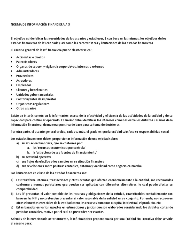 Nif A3 Contabilidad | PDF | Estado financiero | Contabilidad