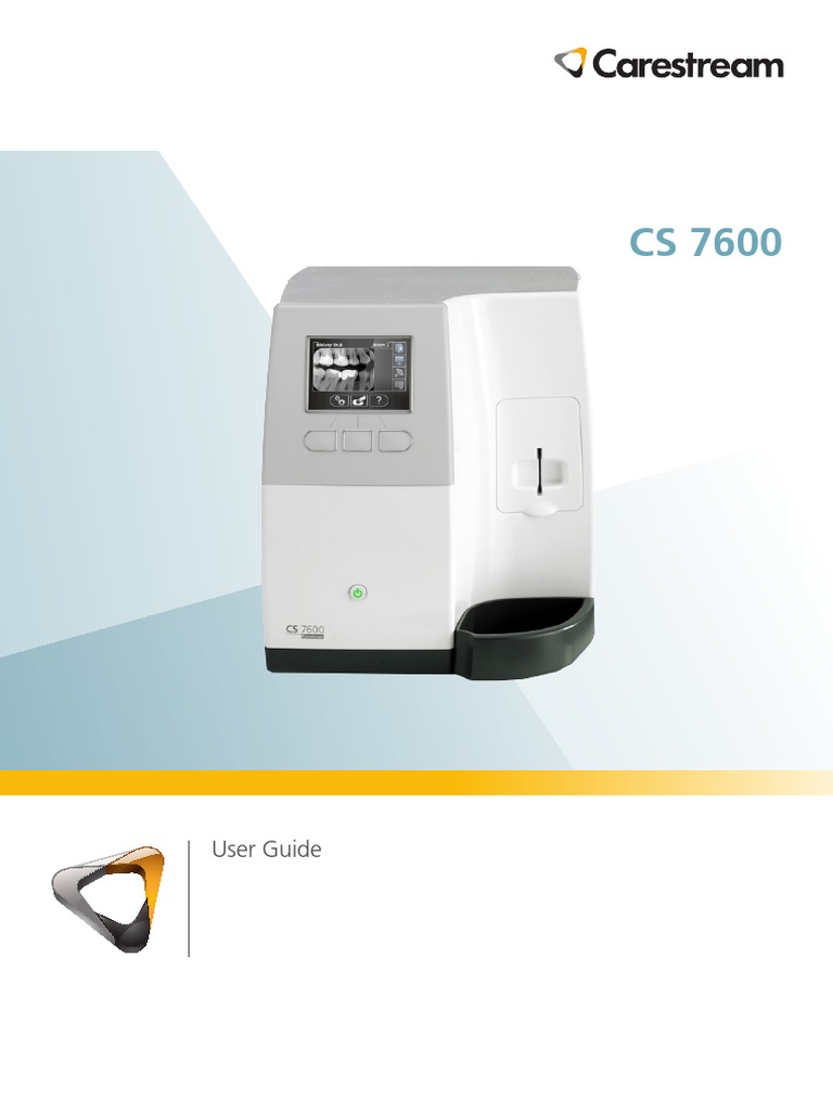 Equipo de Placas Intraorales Carestream CS7600 (Ingles) | PDF | Image Scanner | Medical Imaging