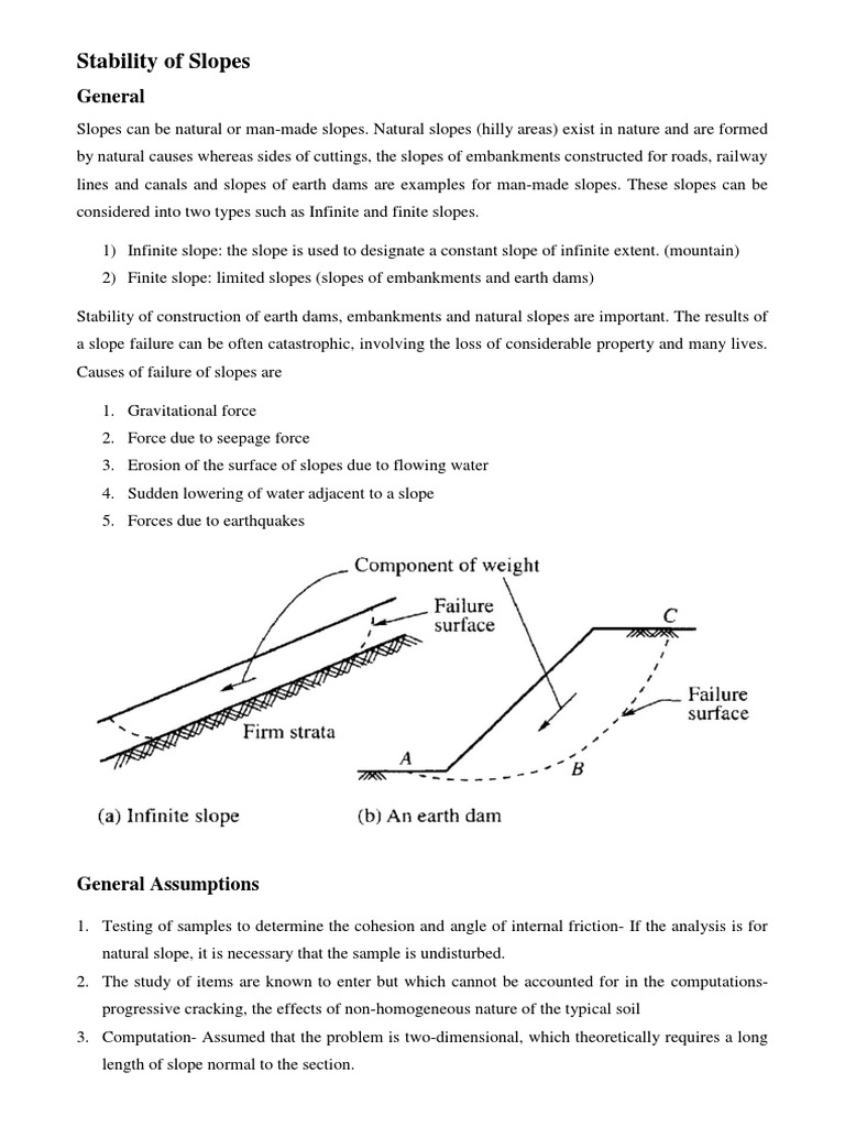 Infinite Slope Stability | Download Free PDF | Soil Mechanics | Civil ...
