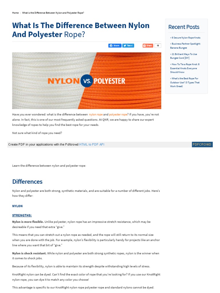 Nylon Vs Polyester2 | PDF