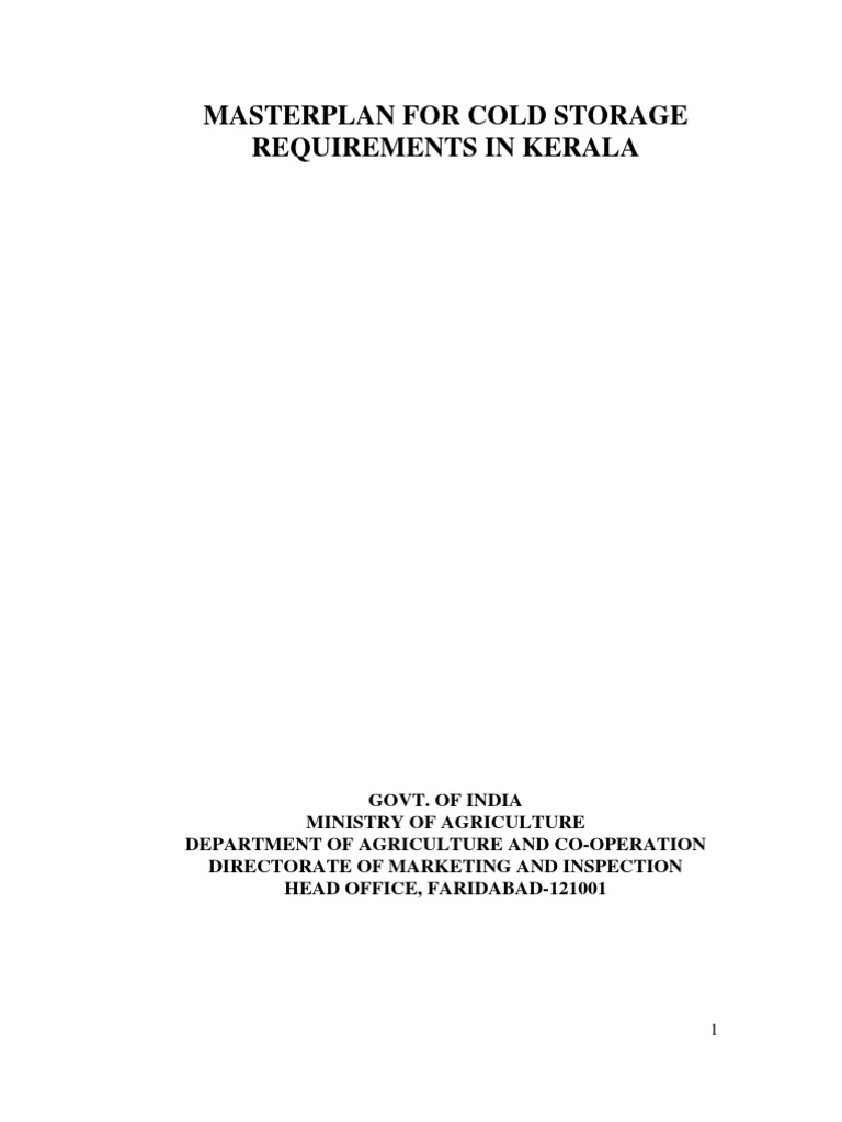 Kerala-Cold Storage | PDF | Vegetables | Refrigeration