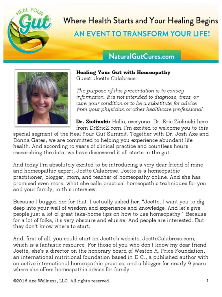 Joette Calabrese | PDF | Homeopathy | Foods