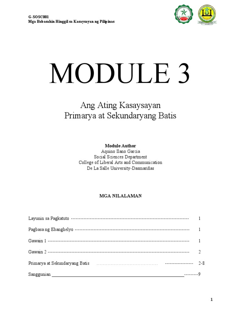 Primarya at Sekondaryang Batis | PDF