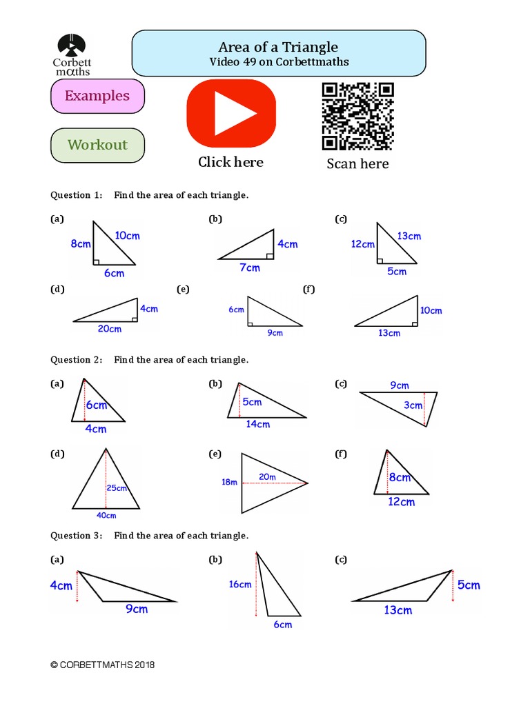Area of A Triangle PDF | PDF | Triangle | Euclid
