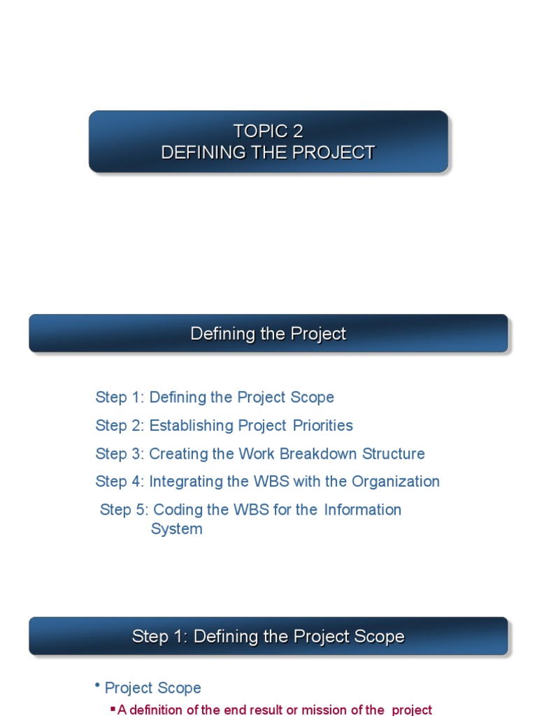 Project Management Scope & WBS Guide | PDF | Business | Computing