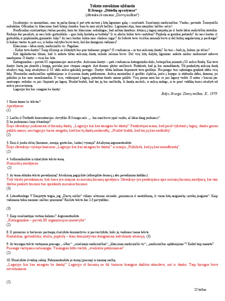 B.Sruoga - Teksto Suvokimas | PDF