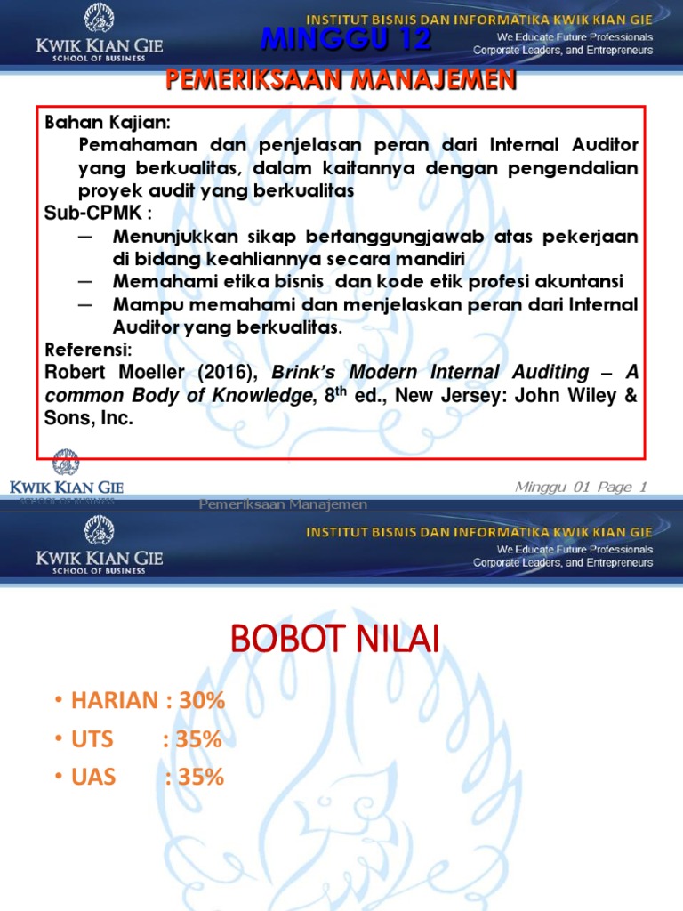 Peran Auditor Internal dalam Pengendalian Audit | PDF | Bisnis
