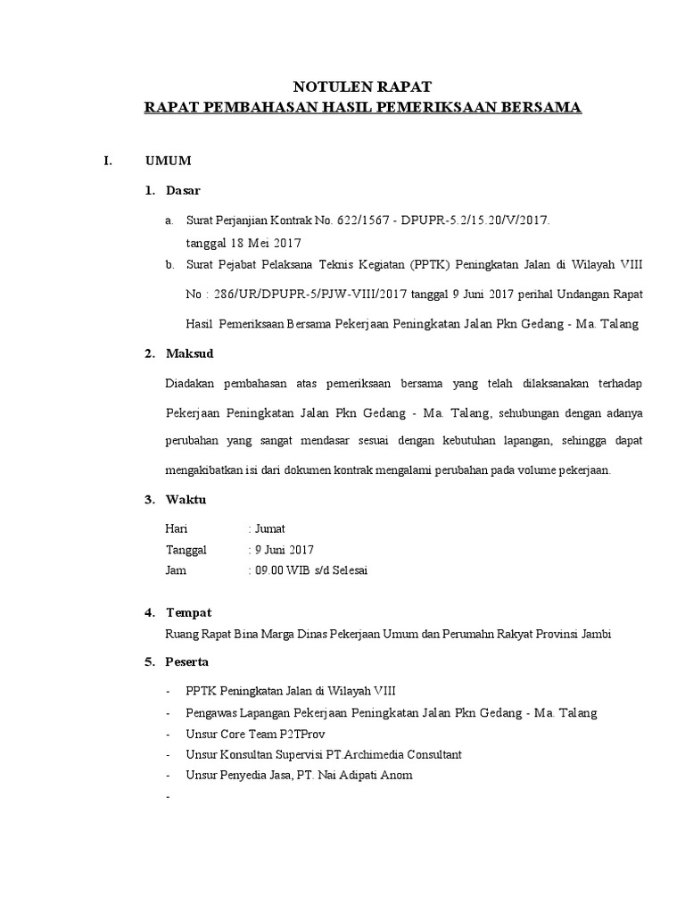 05 Notulen Rapat | PDF