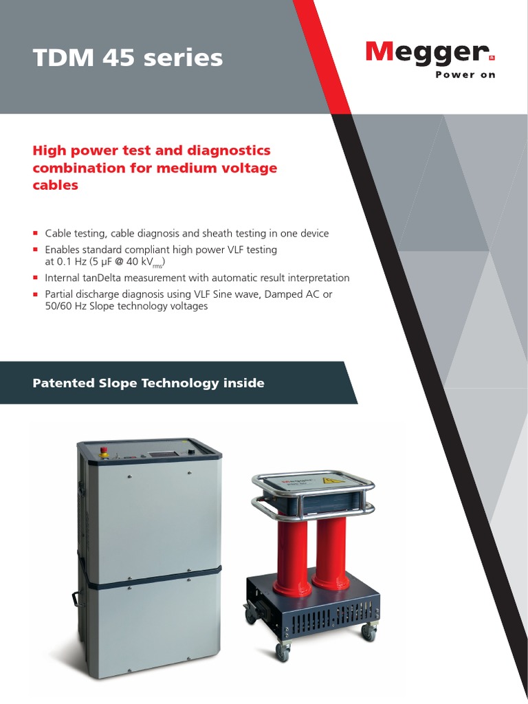Equipo Diagnostico de Cables VLF Megger TDM 45 | PDF | Information And ...