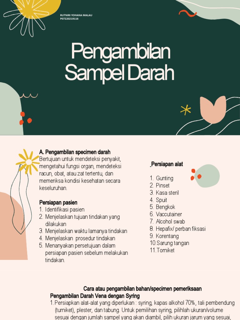 PENGAMBILAN SPECIMEN UNTUK PEMERIKSAAN LABORATORIUM | PDF