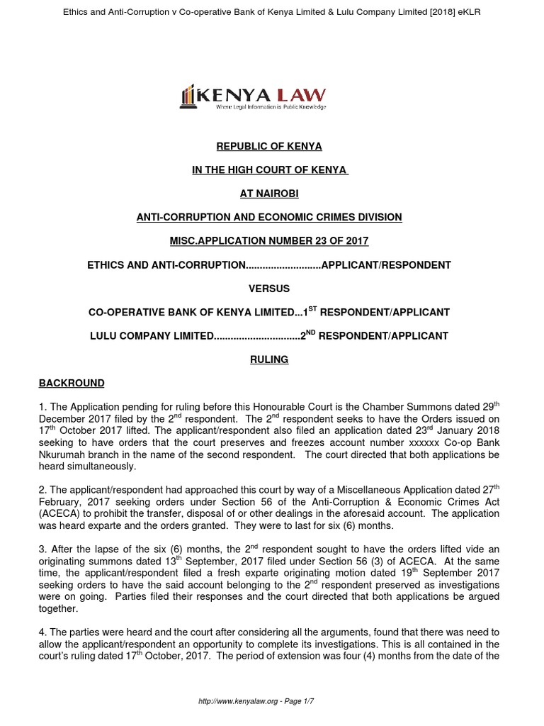 Miscellaneous Application 23 of 2017 | PDF | Corruption | Creative ...