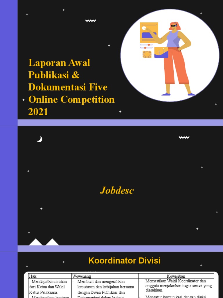 Power Point Laporan Awal Divisi PubDok FOC 2021 | PDF