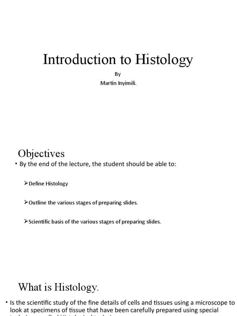 Introduction To Histology | PDF | Histology | Staining
