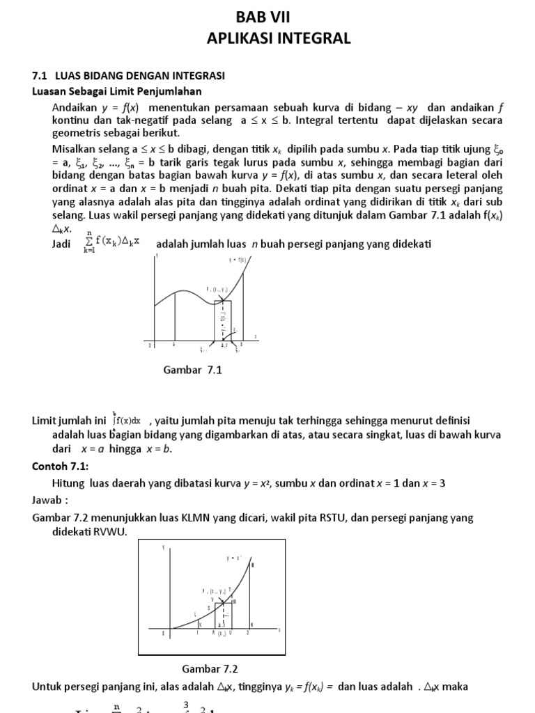 7 Aplikasi Integral | PDF