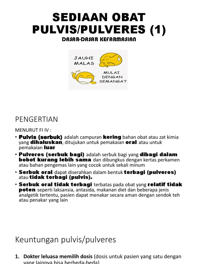 3.6a Menerapkan Sediaan Obat Bentuk Pulvis - Pulveres | PDF