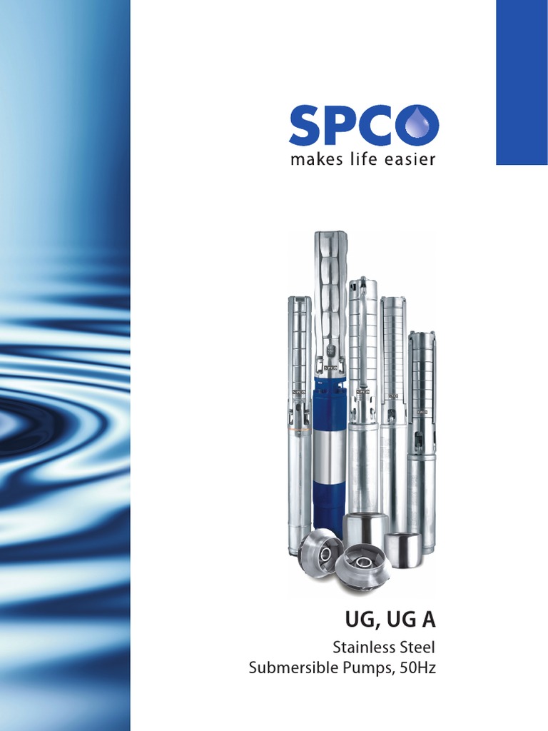 Ug, Ug A: Stainless Steel Submersible Pumps, 50Hz | PDF | Pump ...