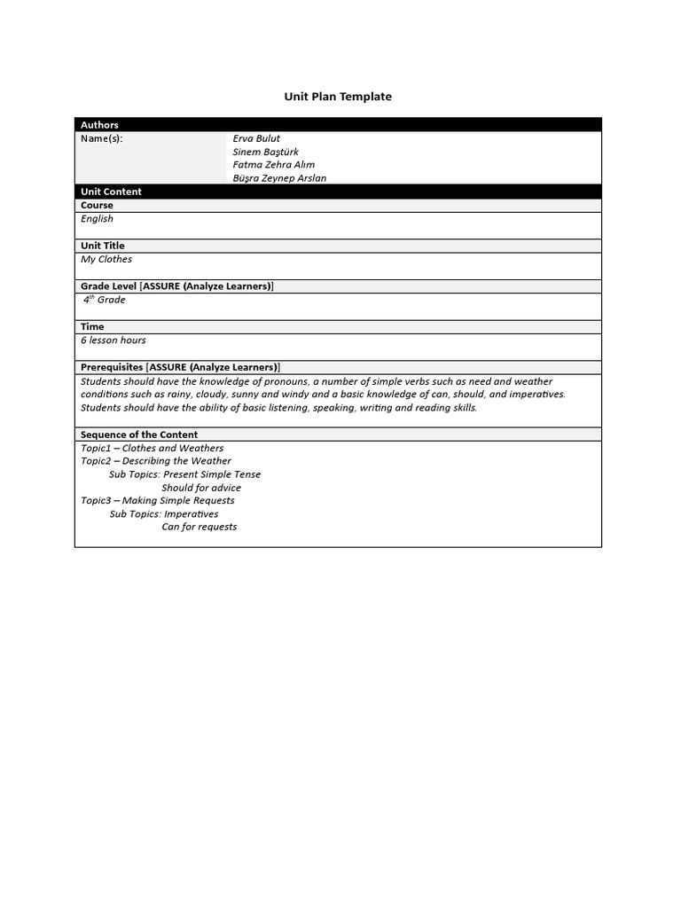 Ceit319 Unitlesson Plan Templates | PDF | Multiple Choice | Test ...