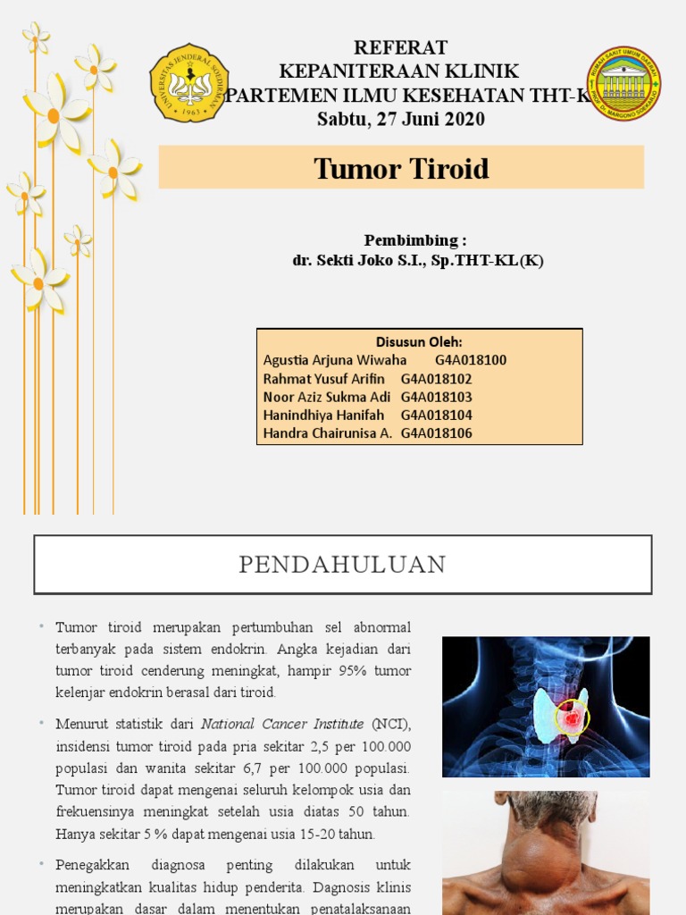 Tumor Tiroid Dr. Sekti Joko, Sp. THT-KL | PDF