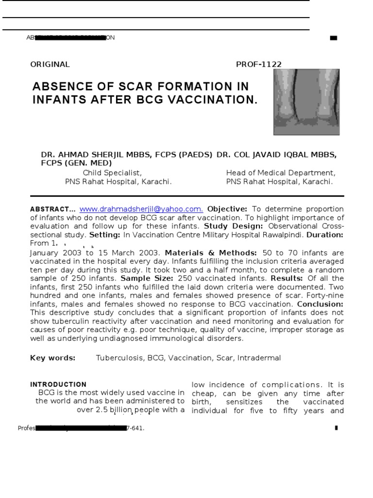 Abscence of Scar Formation | PDF | Childbirth | Tuberculosis