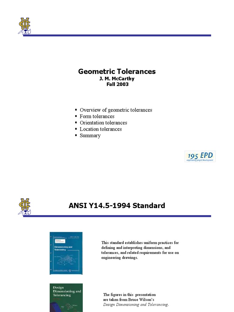 Geometric Tolerances: Overview of Geometric Tolerances Form Tolerances ...