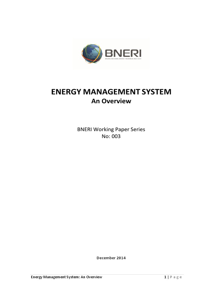 Energy Management System-An Overview - Final Report | PDF | Energy ...