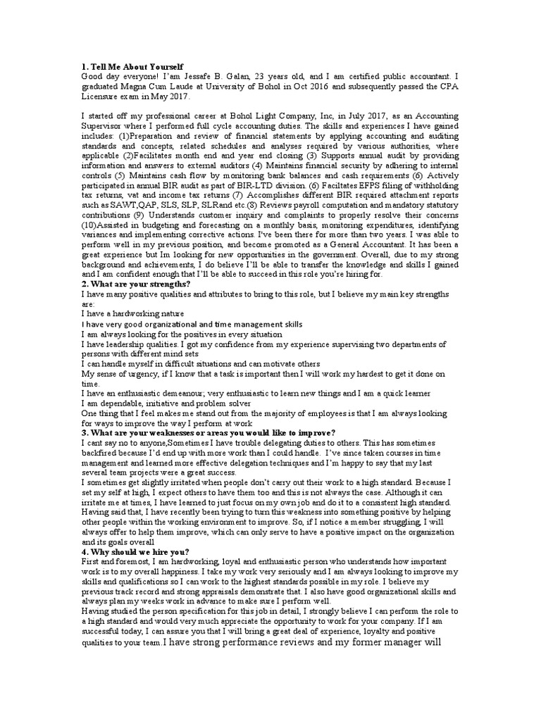 Interview Questions With Answers | Download Free PDF | Audit ...