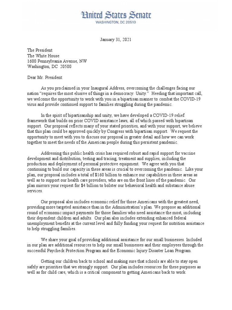 POTUS Letter | PDF | Epidemic And Plague | Wellness