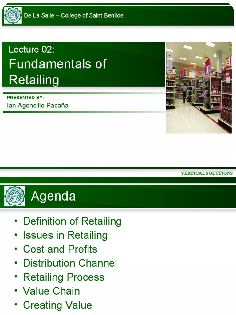 Fundamentals of Retailing: de La Salle - College of Saint Benilde | PDF ...
