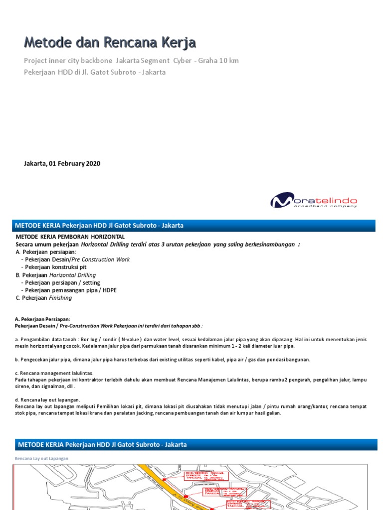 Metode Kerja HDD Project Inner City Jakarta | PDF