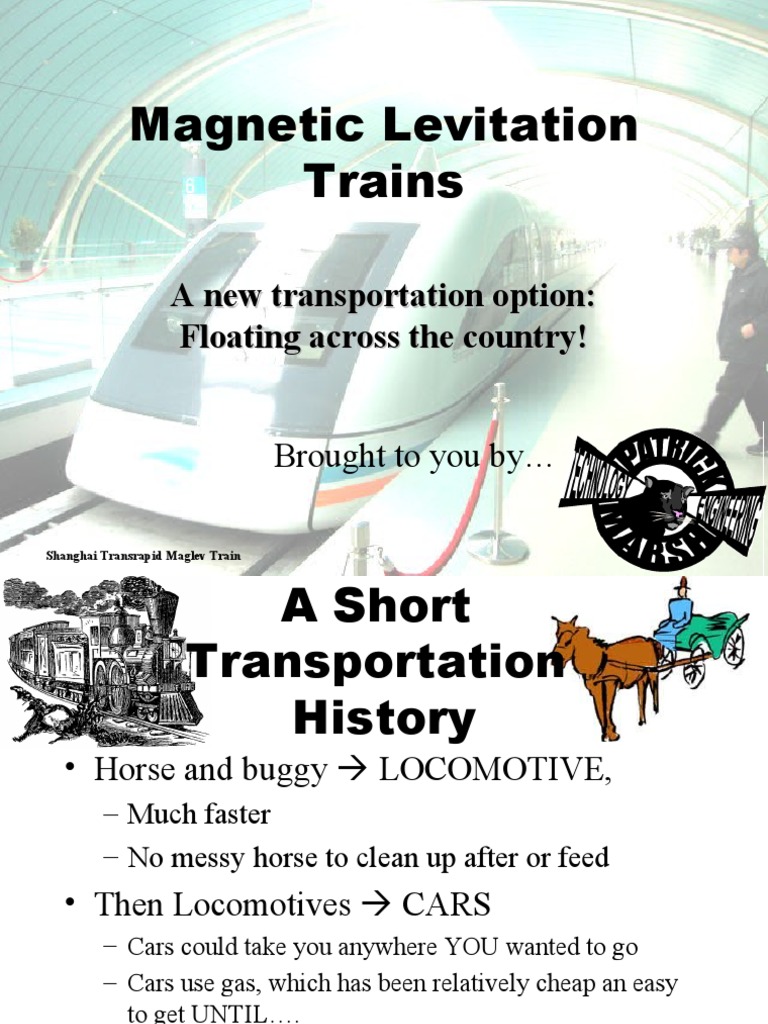 Magnetic Levitation Train Overview | PDF | Train | Electricity