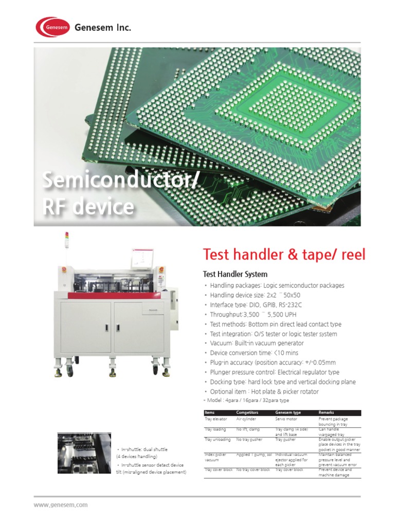 Semiconductor - RF Device - Test Handler System | PDF | Equipment ...