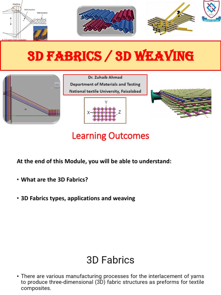 3D Fabrics-01 | PDF | Textiles | Weaving