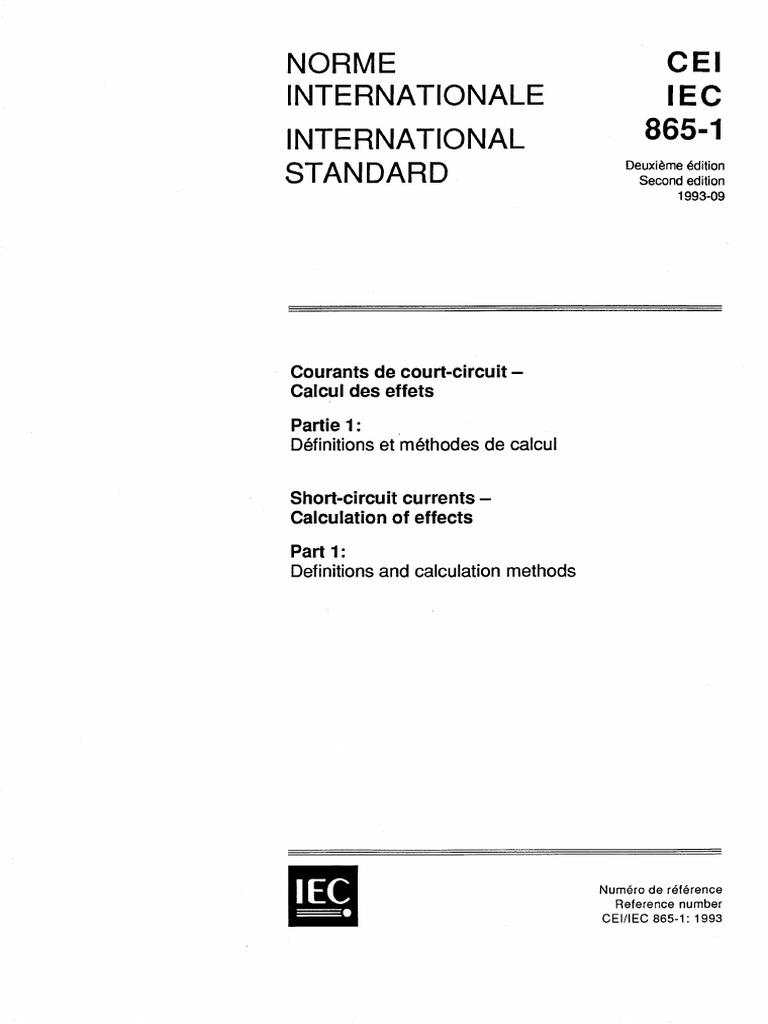 Iec 60865 pt1 | PDF