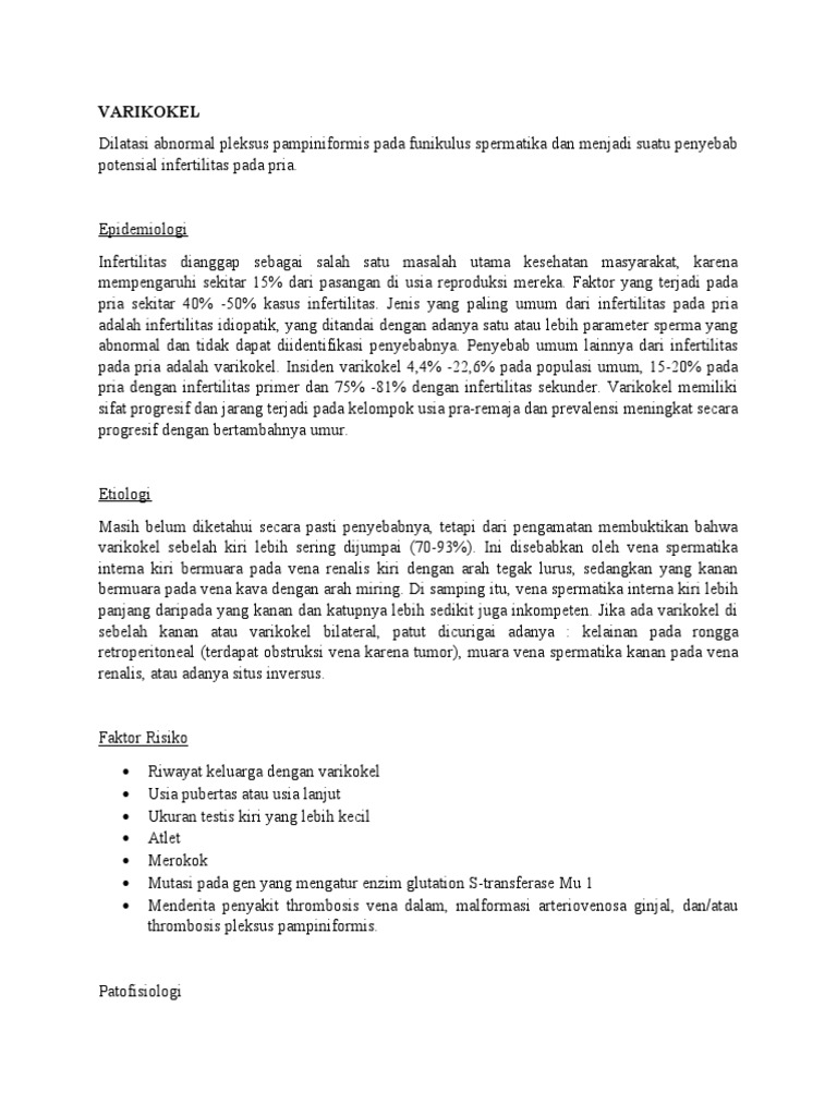 Laporan Varikokel | PDF