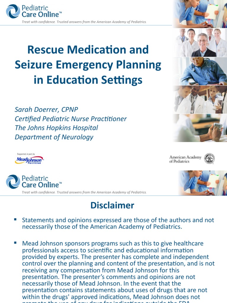 Rescue Medication and Seizure Emergency Planning in Education Settings ...